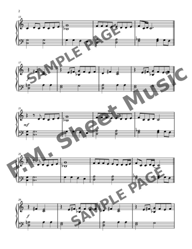 Our House (Easy Piano) By Madness - F.M. Sheet Music - Pop Arrangements by Jennifer Eklund